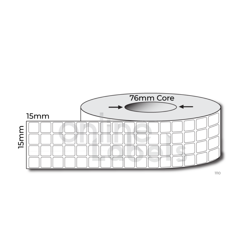 15mm x 15mm - Thermal Direct & Thermal Transfer - Online Labels